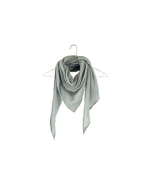 It is well LA Gauze Triangle Scarf in Sage - Bliss Boutiques