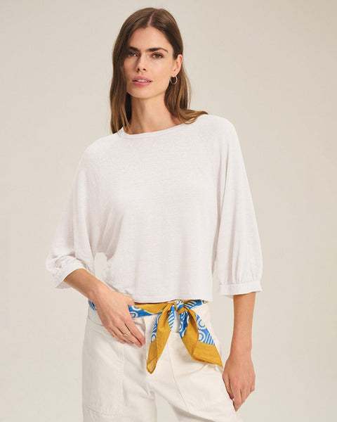 Velvet by Graham & Spencer Shelly Long Sleeve Top in White - Bliss ...